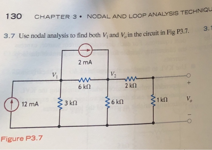 Solved CHAPTER 3 NODAL AND LOOP ANALYSIS TECHNIQu 3.7 Use | Chegg.com
