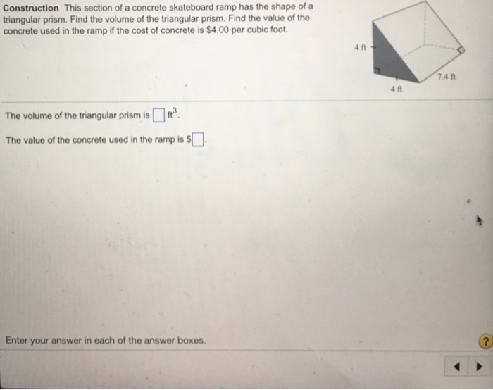 Solved This section of a concrete skateboard ramp has the | Chegg.com