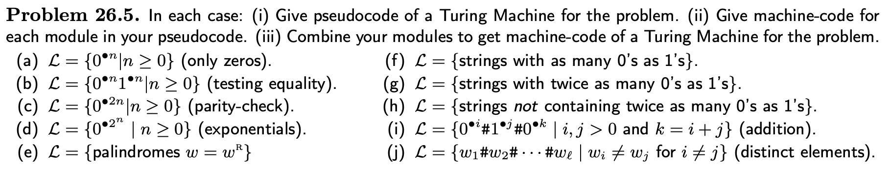 Solve for (h). In each case: (i) Give pseudocode of a | Chegg.com