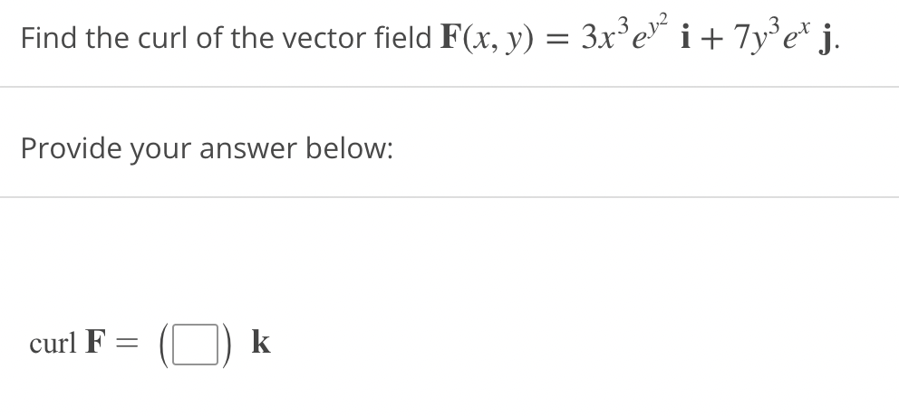 Solved Find the curl of the vector field \\( \\mathbf{F}(x, | Chegg.com