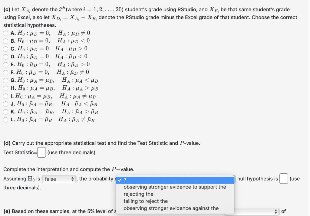 Student_ID","RStudio","excel" | Chegg.com