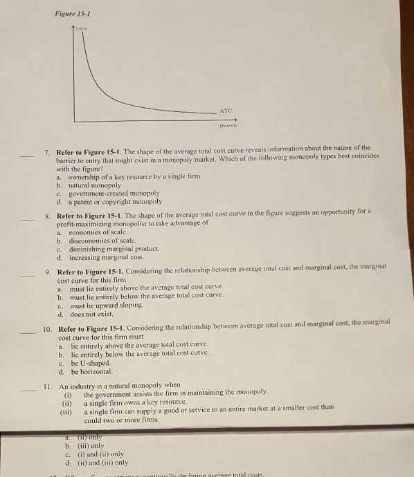 Solved Figure 1S- ATC Refer to Figure 15-1. The shape of the | Chegg.com