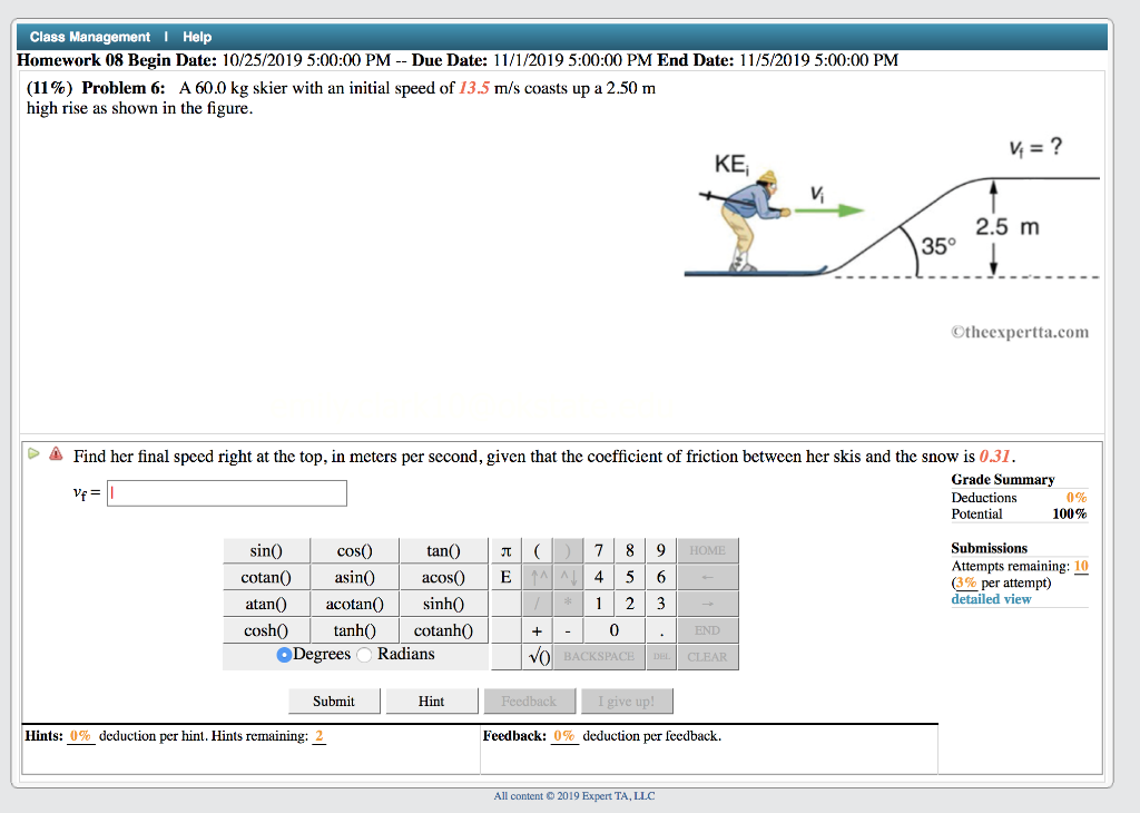 Solved Class Management | Help Homework 08 Begin Date: | Chegg.com