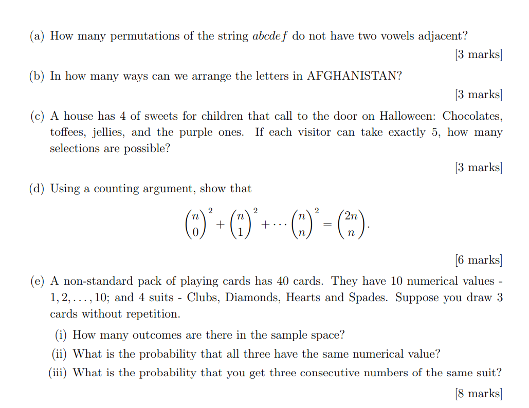 Solved (a) How many permutations of the string abcdef do not | Chegg.com