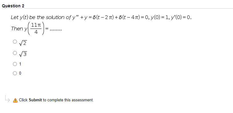 Solved Let y(t) be the solution of | Chegg.com