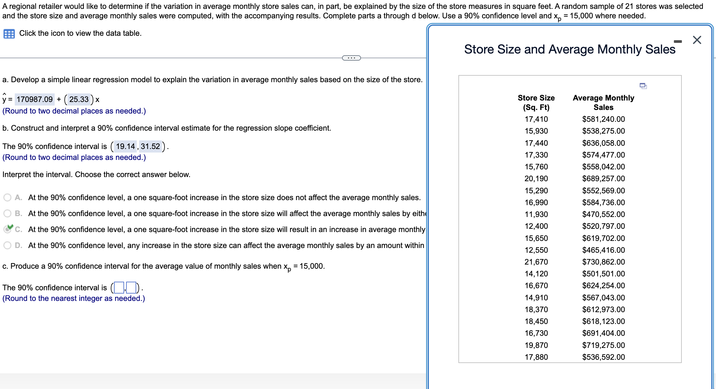 Solved A and B are correctPlease do C and DD) Produce a 90% | Chegg.com