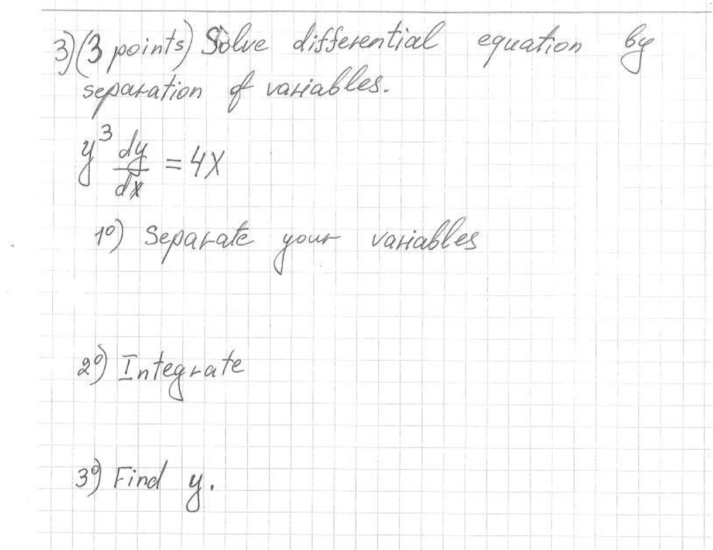 Solved 3,3 pointe ) Solve differential equation by | Chegg.com