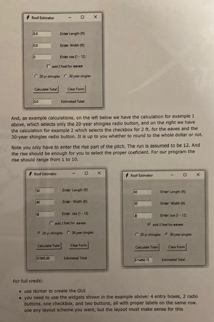 Solved Python program. Uses classes and GUI via tkinter. | Chegg.com