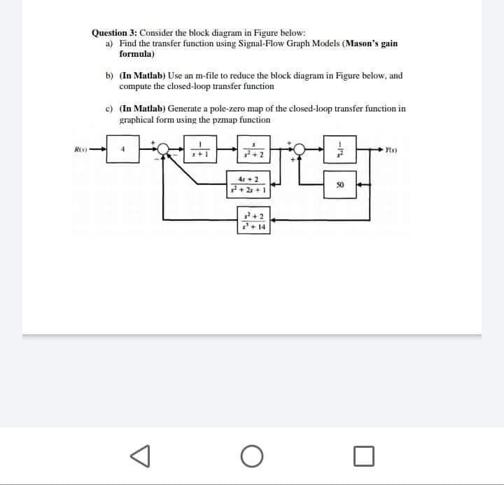 Question 3: Consider the block diagram in Figure | Chegg.com