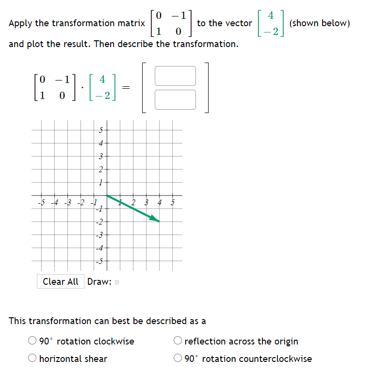 Solved 4 (shown below) 0 Apply the transformation matrix to | Chegg.com