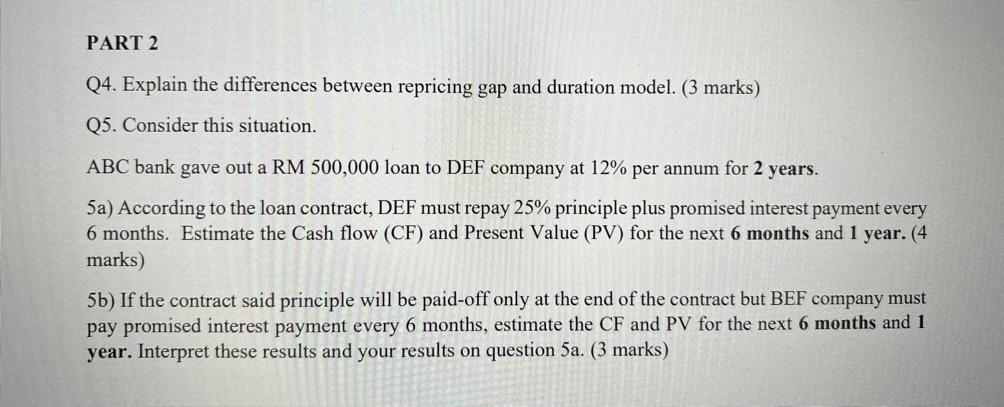 Solved Q4. Explain the differences between repricing gap and | Chegg.com