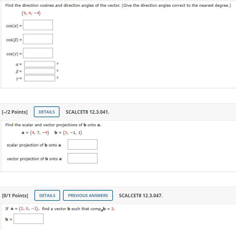 Solved Find the direction cosines and direction angles of | Chegg.com