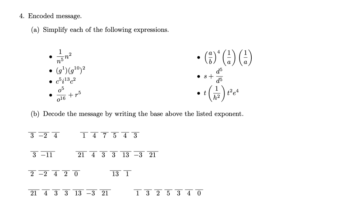 Solved - n51n2 - (ba)4(a1)(a1) - (g1)(g10)2 - s+d5d5 - | Chegg.com