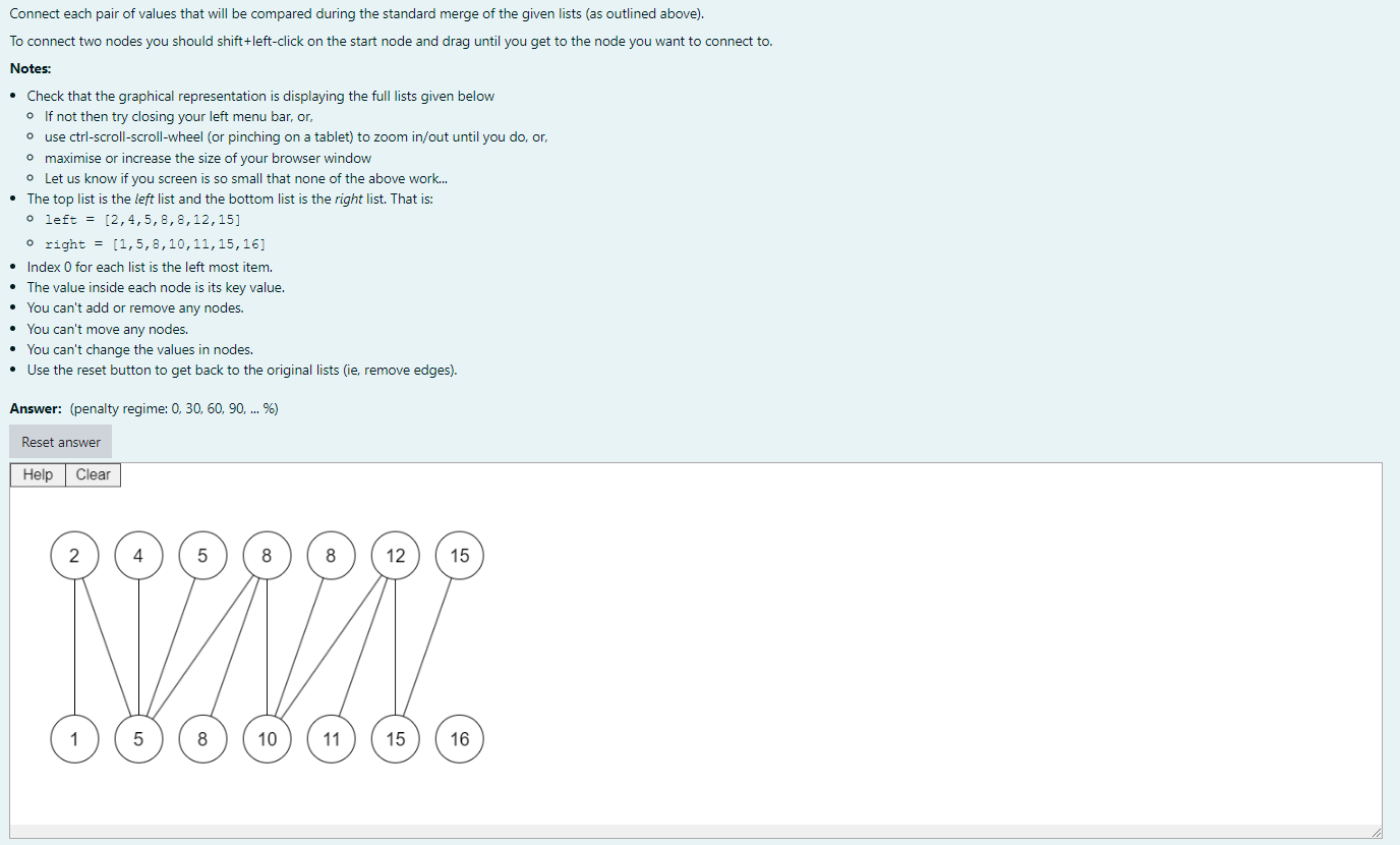 Solved Connect each pair of values that will be compared | Chegg.com