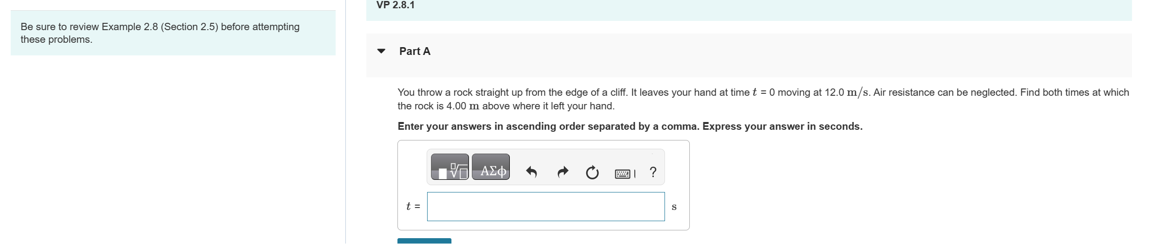 Solved Be sure to review Example 2.8 (Section 2.5) ﻿before | Chegg.com