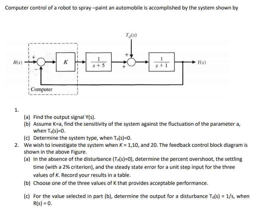 Solved Computer control of a robot to spray -paint an | Chegg.com