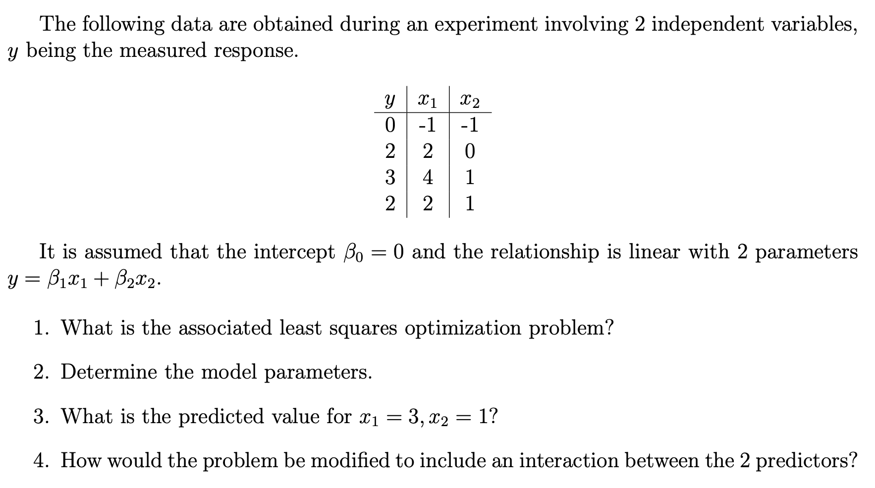 Solved The following data are obtained during an experiment | Chegg.com