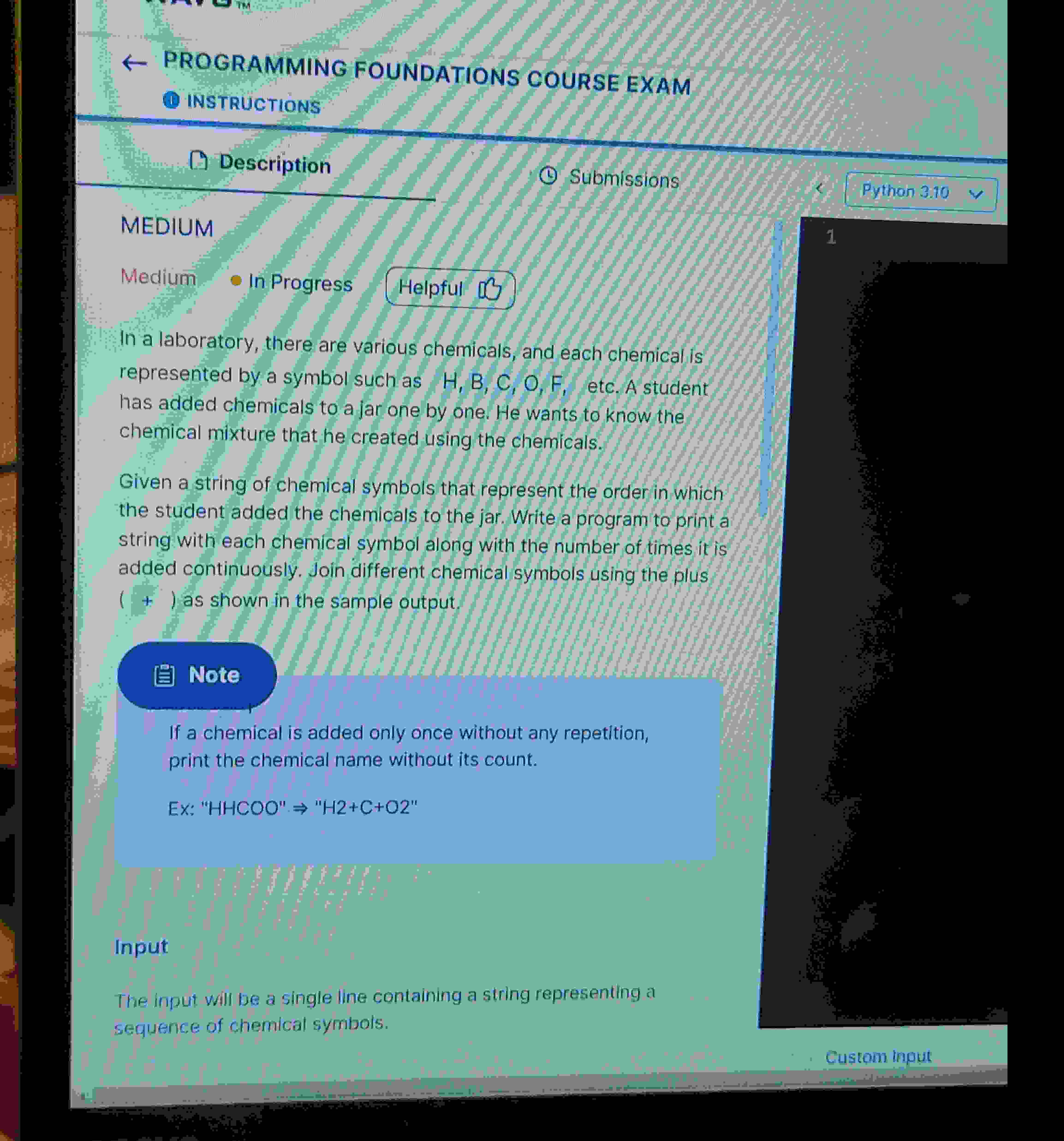 Solved larr PROGRAMMING FOUNDATIONS COURSE EXAM(1) | Chegg.com