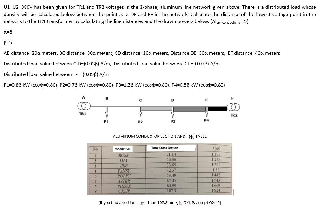 U1=U2=380V has been given for TR1 and TR2 voltages in | Chegg.com