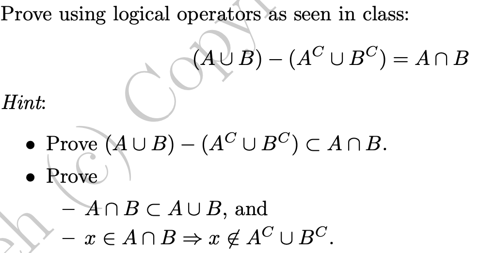 Solved Prove using logical operators ás seen in class: | Chegg.com