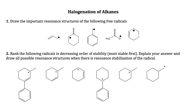 Solved 1. Draw the important resonance structures of the | Chegg.com