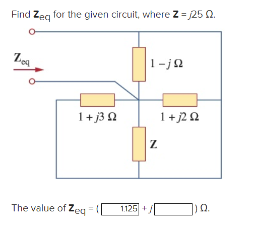 Solved Find Zeq for the given circuit, where Z = 125 Ω. Zeq | Chegg.com