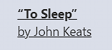 "To Autumn" by John Keats"To Sleep" by John Keats13. | Chegg.com