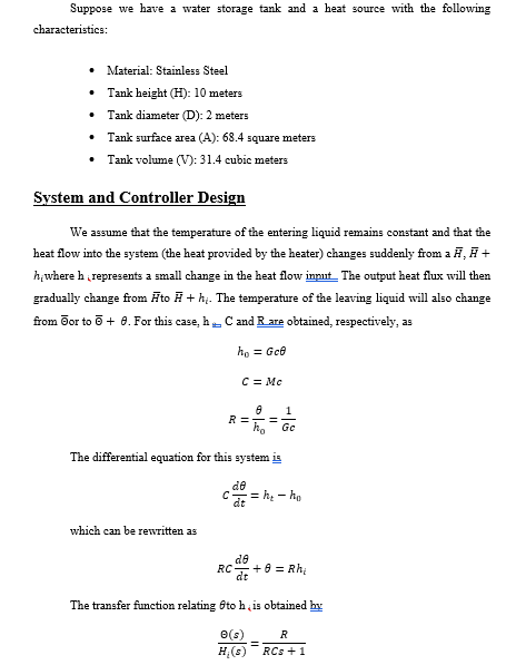 Solved Simulate in SIMULINK the following thermal control | Chegg.com