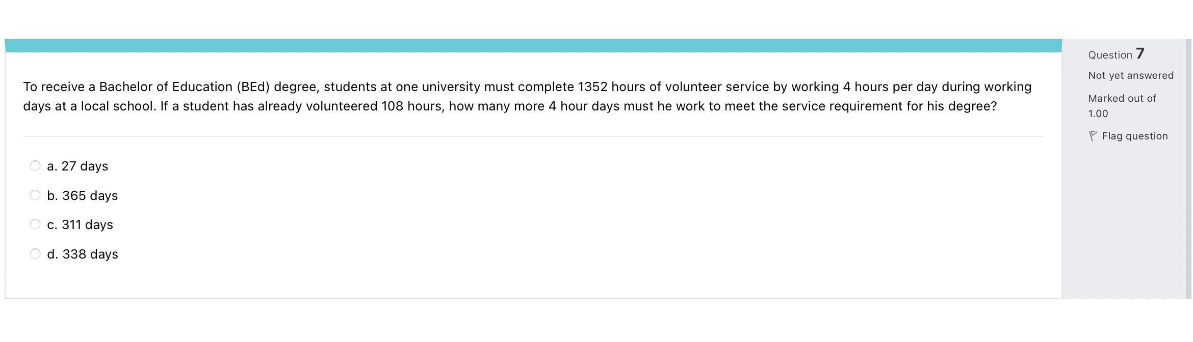 Solved To receive a Bachelor of Education (BEd) degree, | Chegg.com