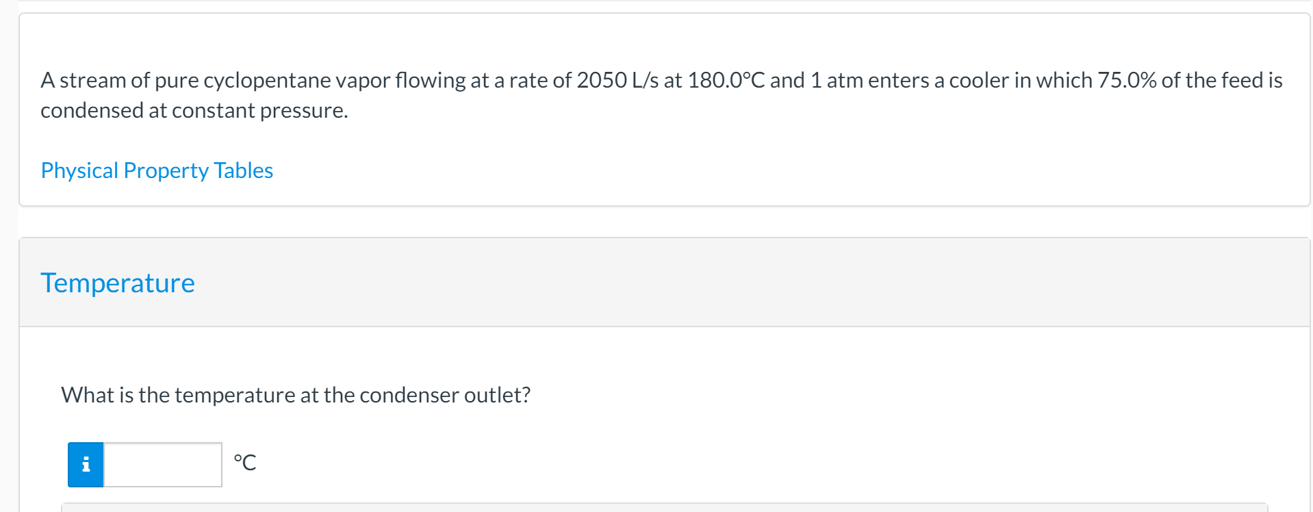 Solved A stream of pure cyclopentane vapor flowing at a rate | Chegg.com