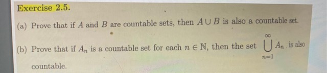Solved (a) Prove that if A and B are countable sets, then | Chegg.com