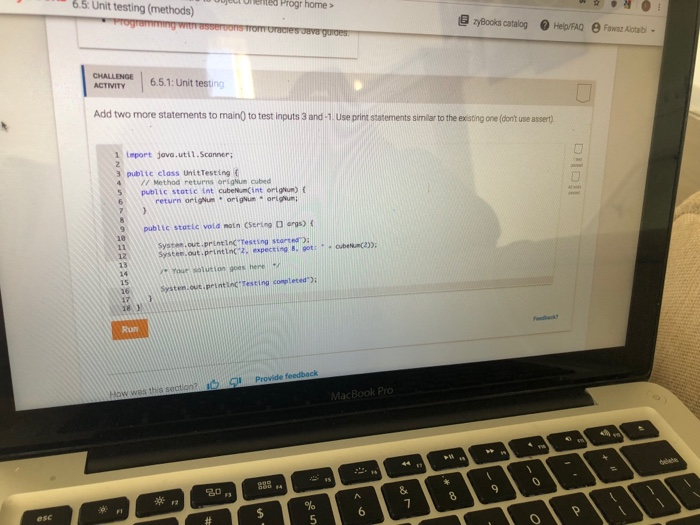 Solved 10 D e 6.5: Unit testing (methods) Programming W | Chegg.com