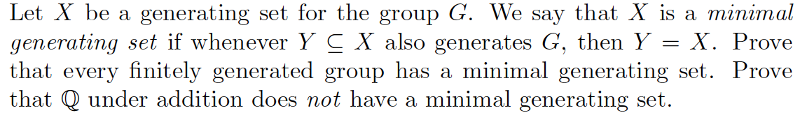 Solved Let X be a generating set for the group G. We say | Chegg.com