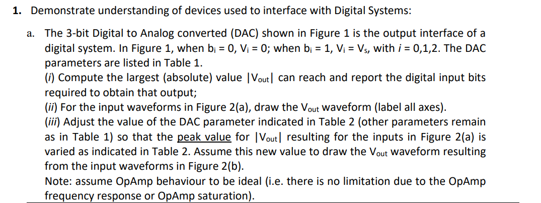 1. Demonstrate understanding of devices used to | Chegg.com