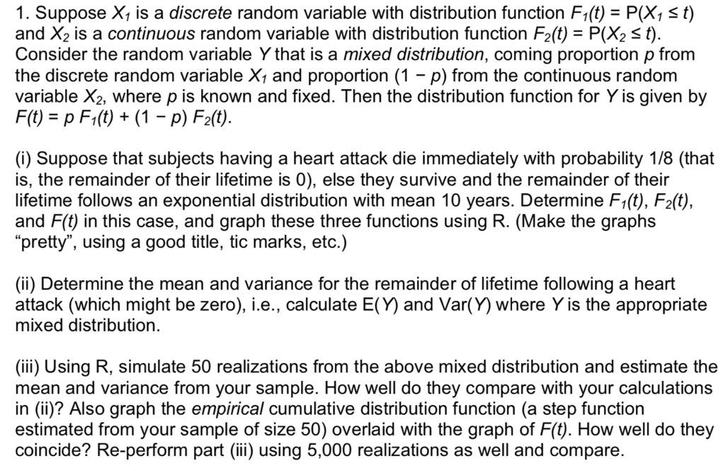 Solved 1. Suppose X1 is a discrete random variable with | Chegg.com