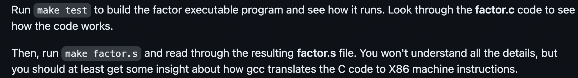 Solved Run make test to build the factor executable program | Chegg.com