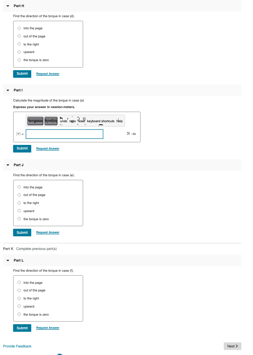 Solved Review I Constants Calculate the torque (magnitude | Chegg.com