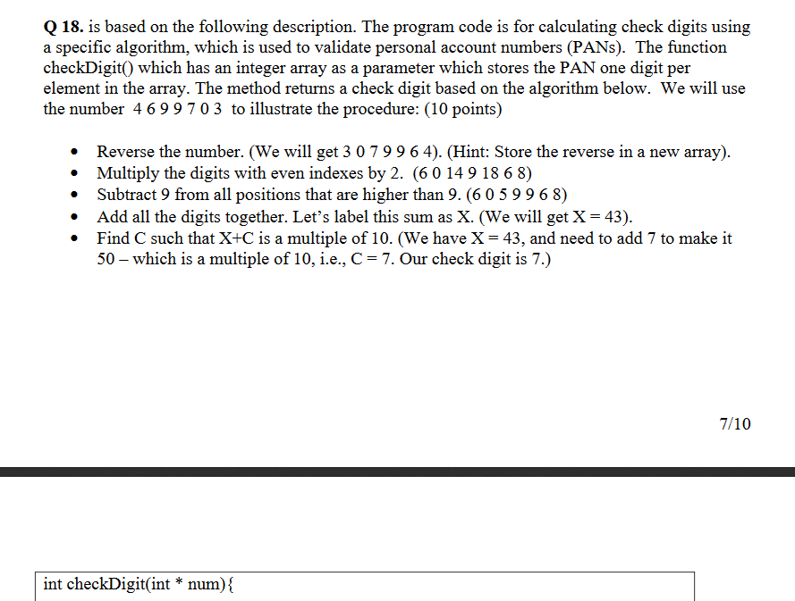 Solved Q 18. is based on the following description. The | Chegg.com