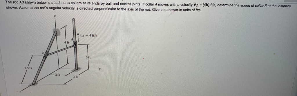 Solved The rod AB shown below is attached to collars at its | Chegg.com