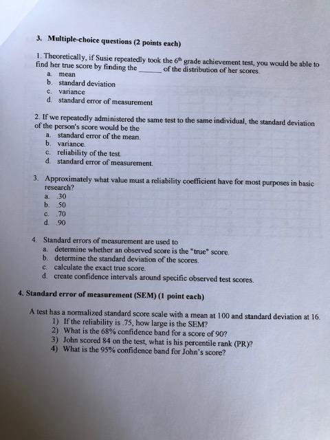 Solved 3. Multiple-choice questions (2 points each) 1. | Chegg.com