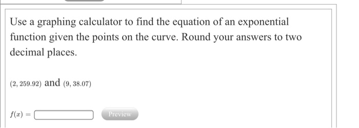 Equation Of Exponential Function Given Two Points Calculator - Tessshebaylo