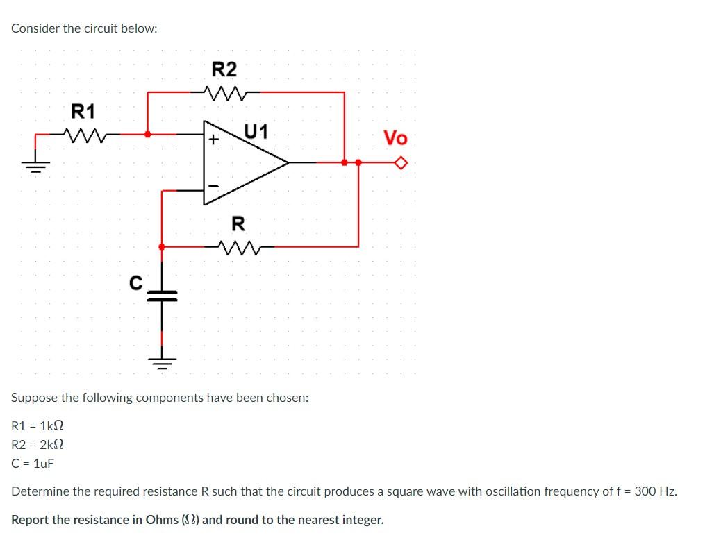 Solved Consider the circuit below: Suppose the following | Chegg.com