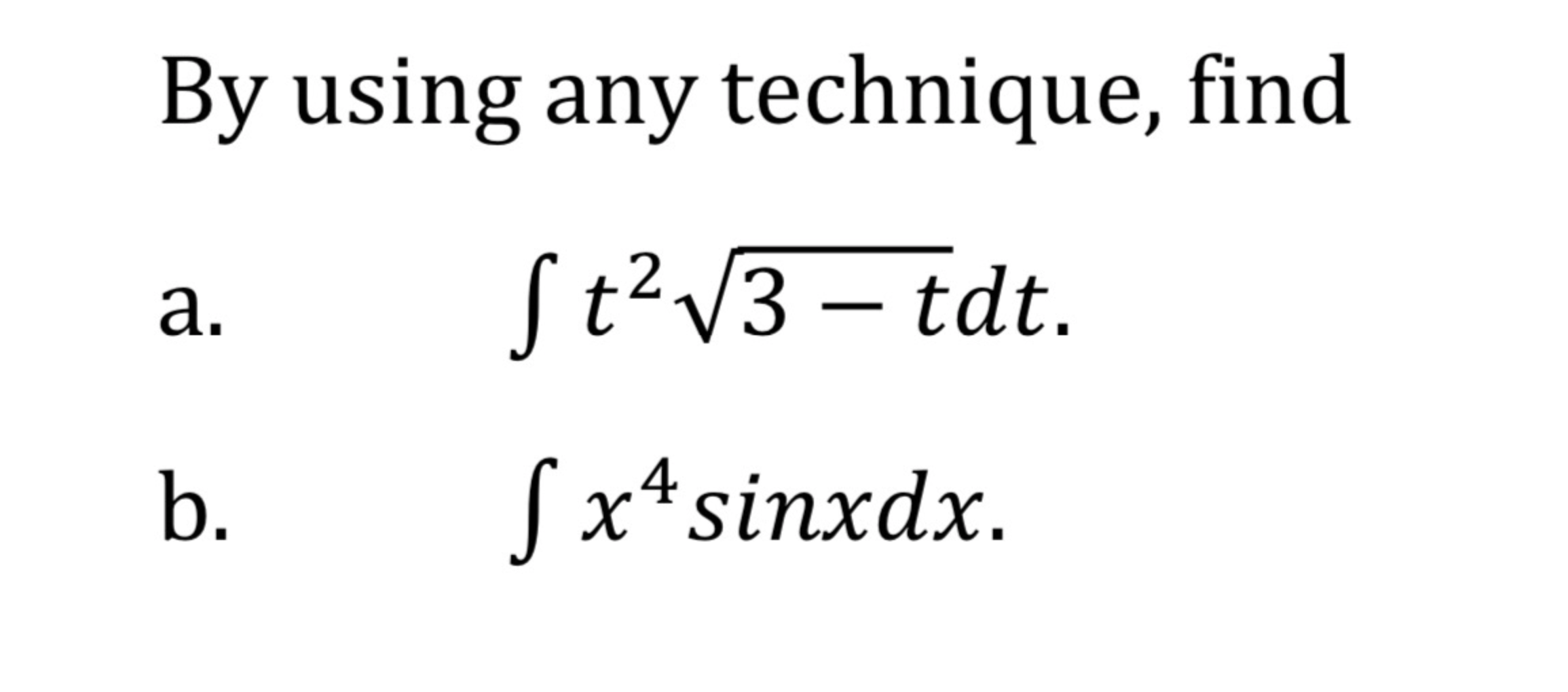 Solved By using any technique, | Chegg.com