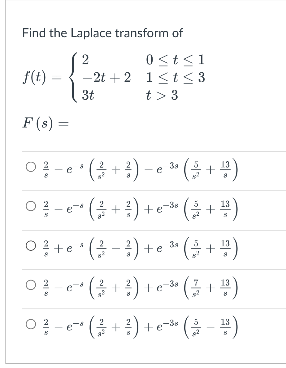 Solved Find the Laplace transform of | Chegg.com