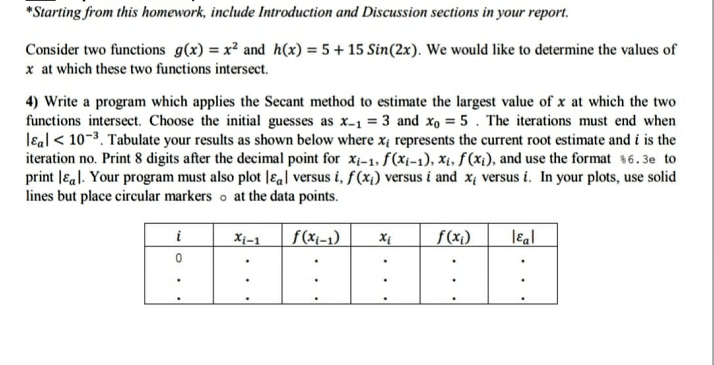 Solved * Starting from this homework, include Introduction | Chegg.com
