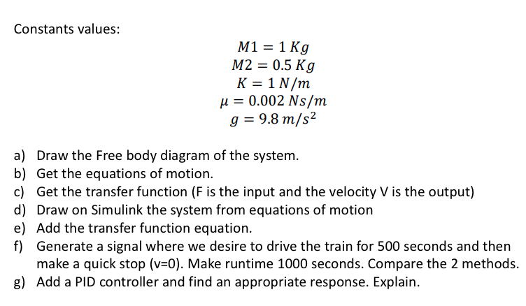 Solved In this example, we will consider a toy train | Chegg.com