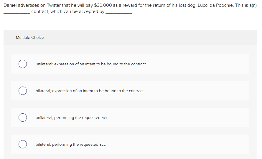 Solved Daniel advertises on Twitter that he will pay $30,000 | Chegg.com