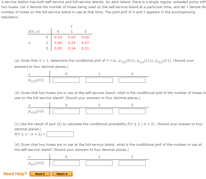 Solved A service station has both self-service and | Chegg.com