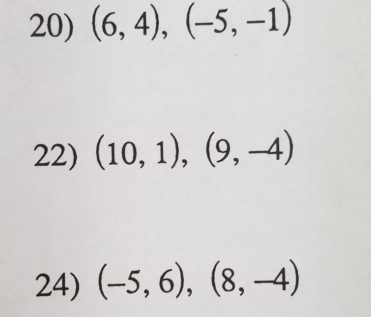 Solved Find the distance between each pair of points. | Chegg.com