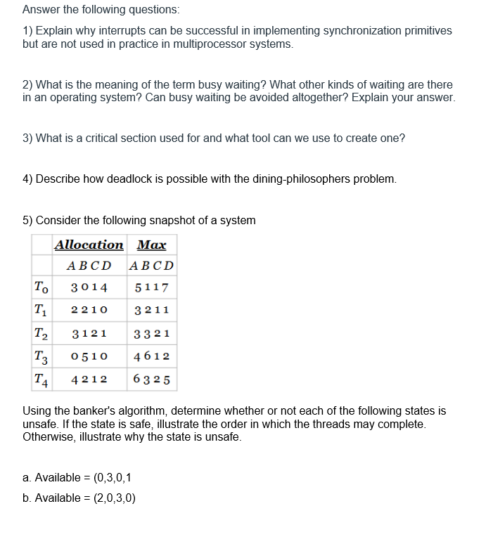 Solved Answer the following questions: 1) Explain why | Chegg.com